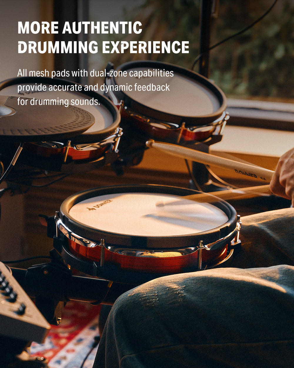 DED-300X Electronic Drum Kit / Affordable Cymbal Set for Adults – Donner