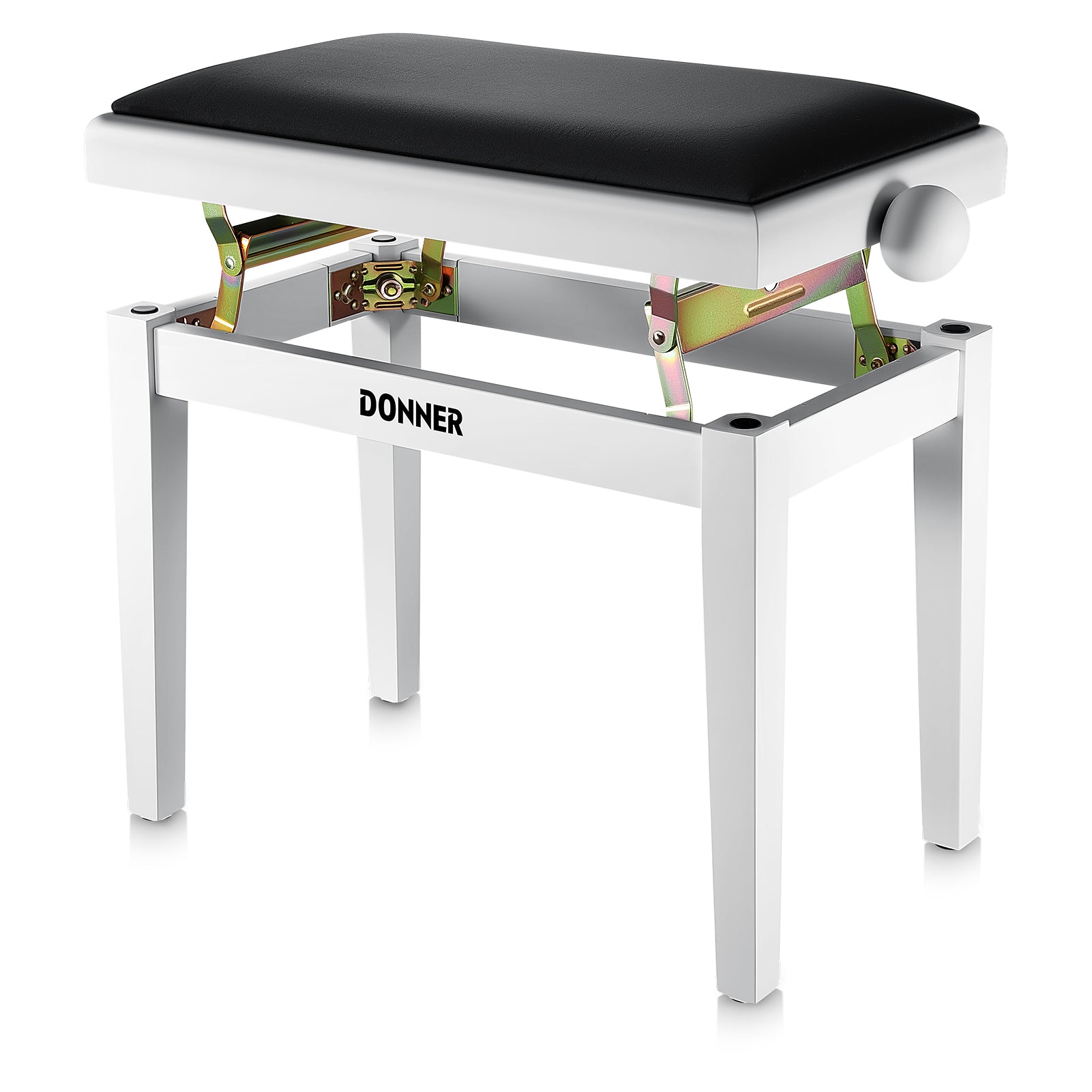 Donner Adjustable-Height Piano Bench White Matt