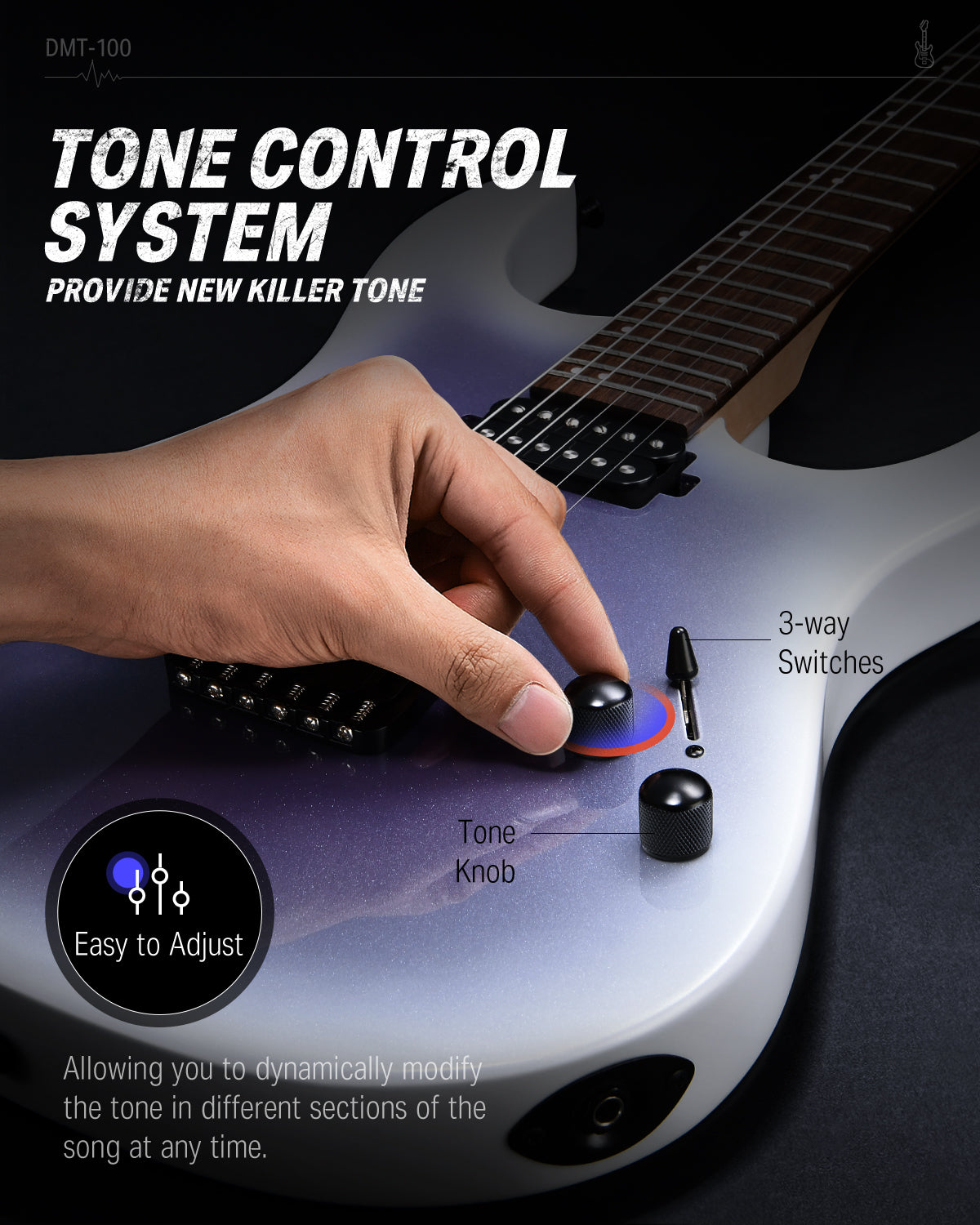 Donner DMT-100 Solid Body Electric Guitar 39 Inch Metal Electric Guita – Donner music-AU