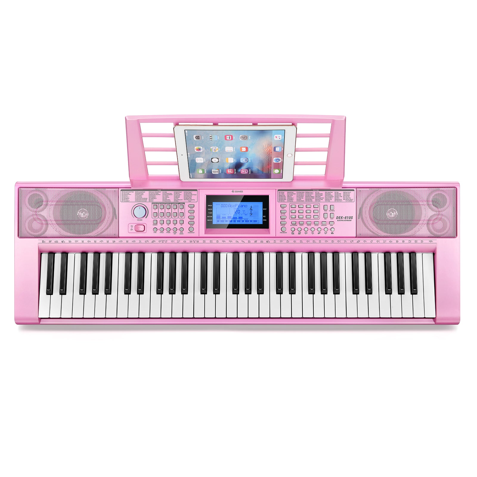 Donner DEK-610s Portable Piano Keyboard 61 Keys for Beginner with keyb ...