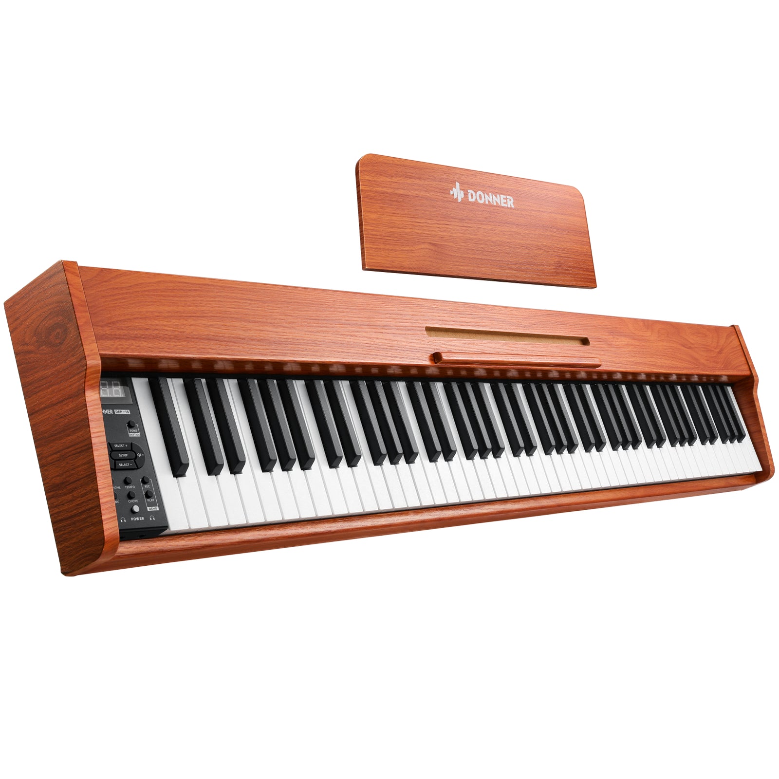 Donner DEP-1S Semi-Weighted Digital Piano w/ Stand Wooden Style Electr ...