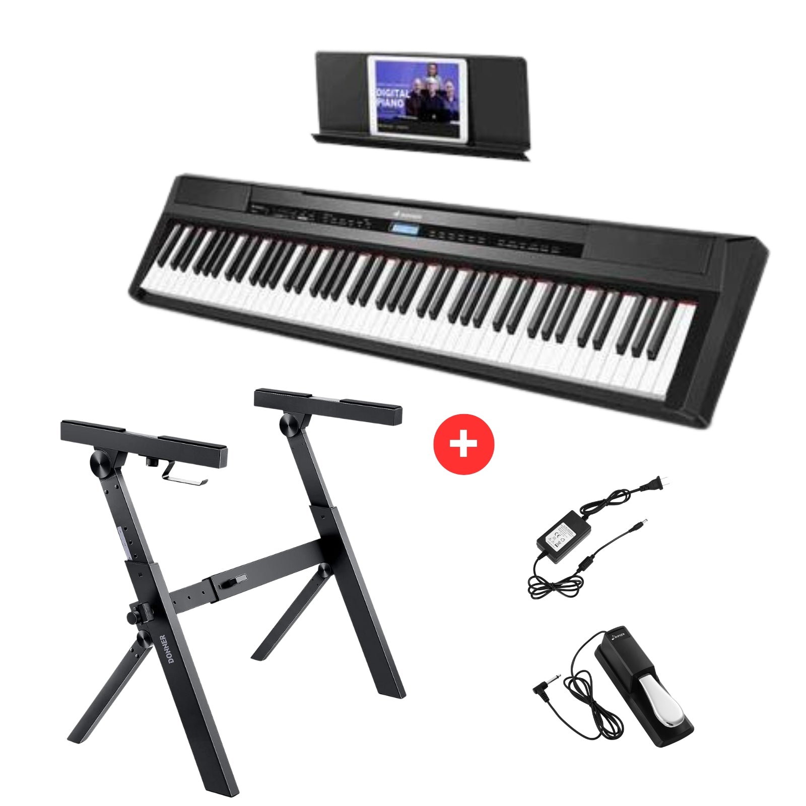 Donner DEP-20 Portable Keyboard Piano for Beginners 88-Key Weighted ...
