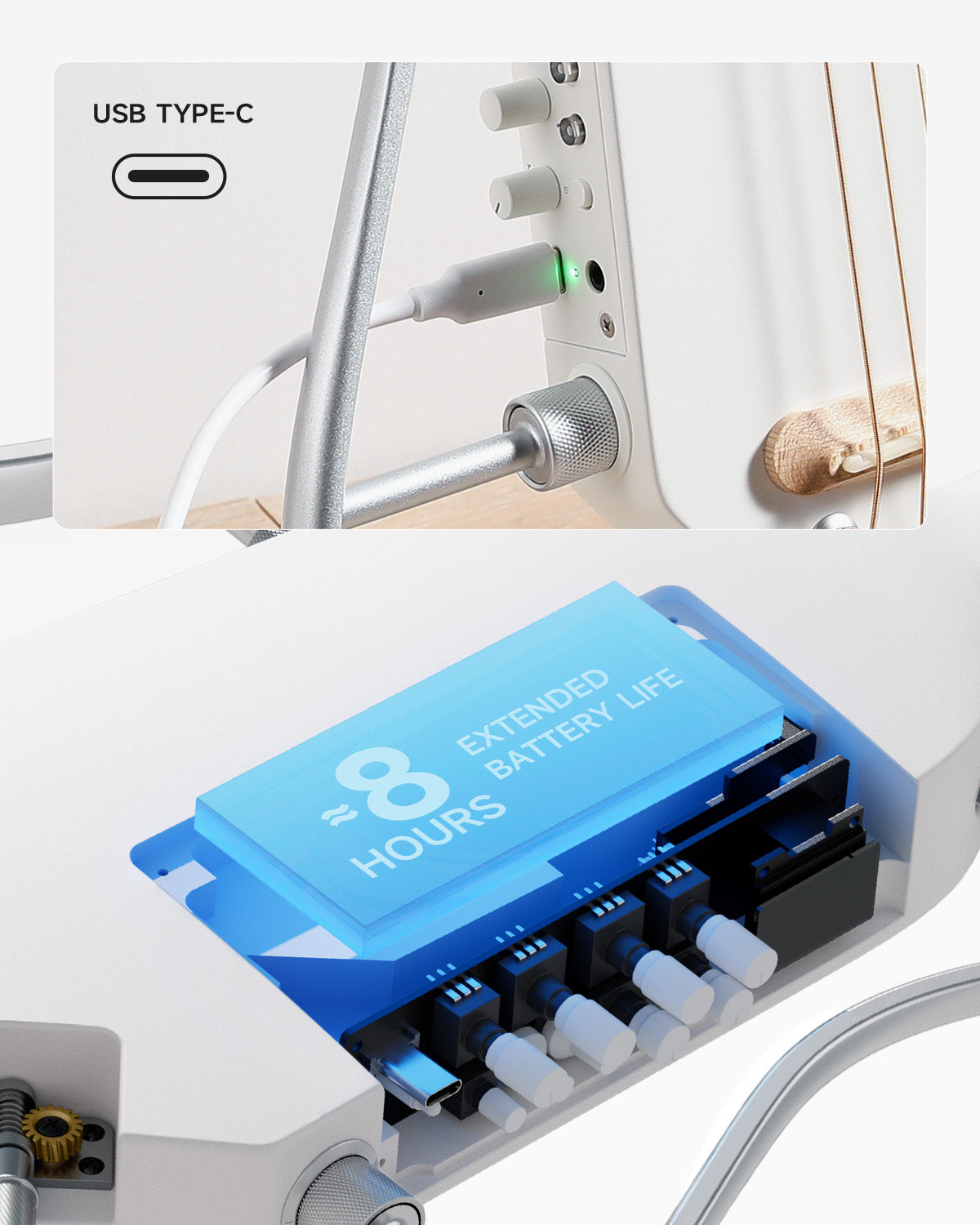 Donner HUSH-I PRO Guitars Acoustic-Electric Travel Guitar Kit With Mul ...